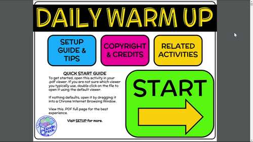 DIGITAL Daily Warm Up for Calendar Skills & Personal Info in Life ...