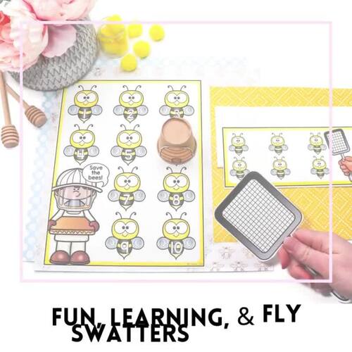 Bee Ten Frame Game - Bee Number Identification Activity - Save the Bees ...