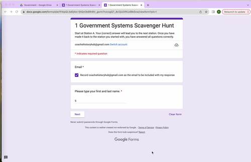 Government Systems Online Scavenger Hunt by Coach S History Hub | TPT