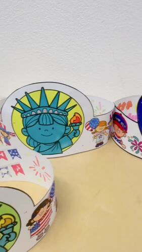 4th of July Crown Craft – Printable Coloring Hat for Kids | Headbrand