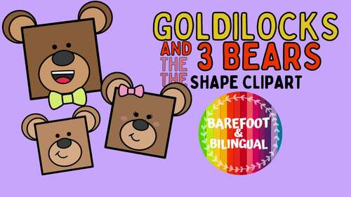 Goldilocks and the Three Bears Shape Clipart | DELUXE 3 in 1 Set