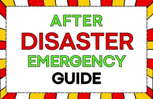 After Disaster Safety Tips Emergency Guide Flashcards for 3-5 with ...