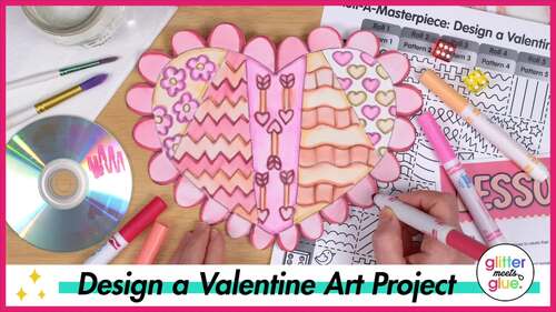 Valentines Day Art Project, Heart Template, Sub Plan Activity, Writing ...