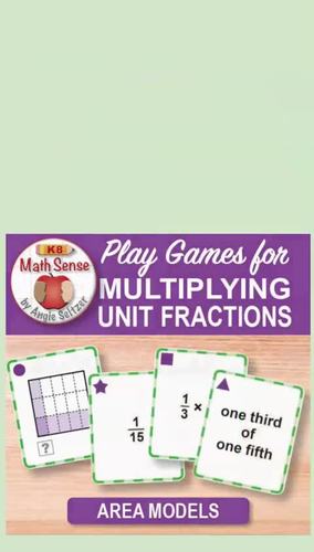 Multiplying Unit Fractions Using Models: Math Sense Games & Activities ...