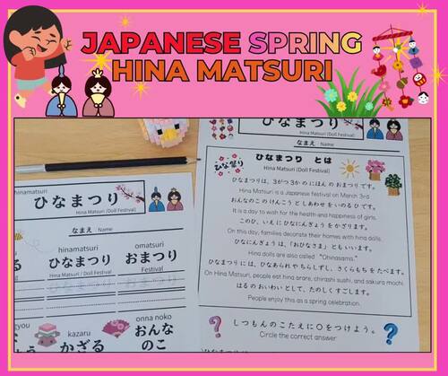 Japanese Spring Cultural Hina Matsuri Activities, Hiragana Worksheets ...