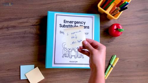 Second Grade Editable Emergency Sub Plans | GROWING BUNDLE | TpT