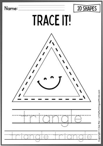 2D Shapes Worksheets: Tracing Shapes, Drawing Shapes | Pre-K ...