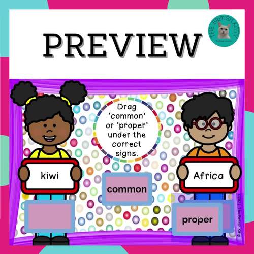 Kids Common and Proper Nouns Boom Cards™ by The British Kitty | TPT