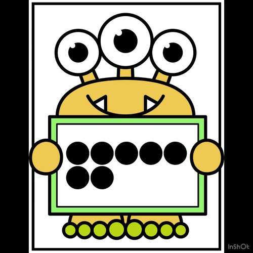 Monster-Themed Subitizing Scattered Configurations | Number Talks for K–1