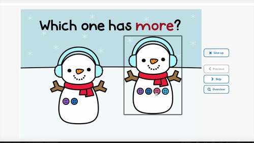 Boom Cards Winter More or Less Digital Resource by The Sped Queen