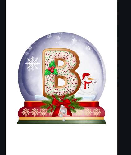 Christmas Snow Globe Alphabet (Printable Bunting) by English ED ventures