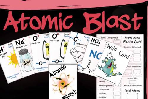Ionic and Covalent Bonding Card Game by James Gonyo | TPT