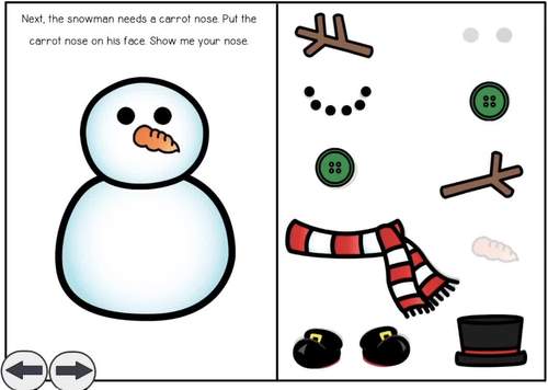 Snowman Speech Therapy Activities & Interactive Book by PlayingSpeech