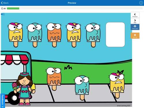 Summer Patterns Popsicle Emotions BOOM Cards™️ Digital Distance Learning