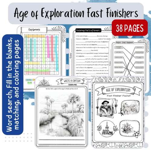 Age of Exploration: Fast Finishers Activities, Coloring Pages, Word Search