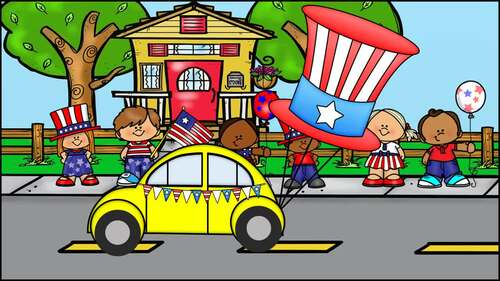 Patriotic Parade | Interactive Slide Show | PreK | Early Intervention