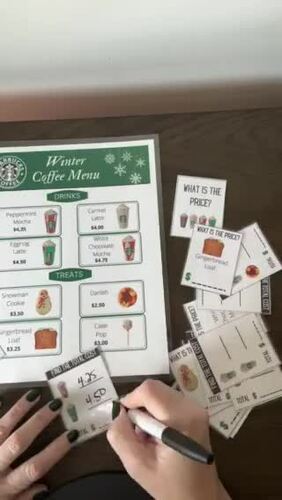 Vocational and Life Skills Task Cards | Menu Math | Money Skills ...