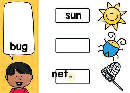 Boom Cards - CVC Word Match by Cori Blubaugh - Mrs B's Beehive | TPT