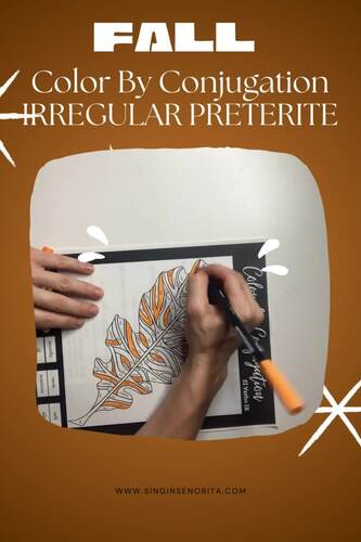 El Verbo IR Color By Conjugation-Fall by SinginSeñorita | TPT