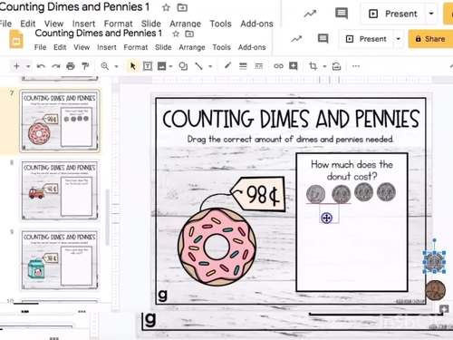 Dimes and Pennies Mini Bundle for Google Slides - Distance Learning