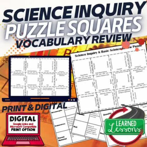 Forces & Motion Vocabulary Activity Puzzle Physical Science Curriculum