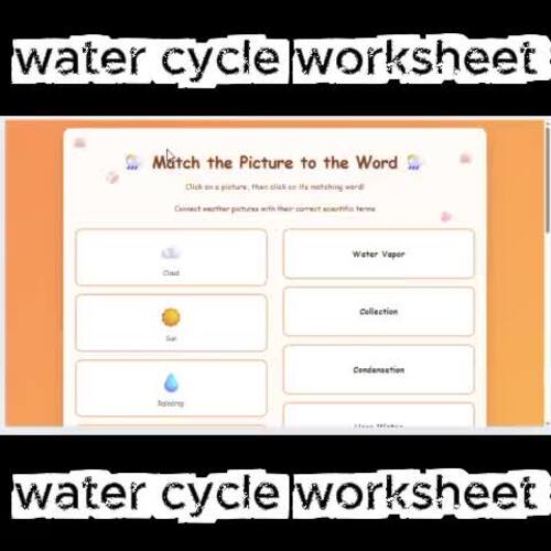 water cycle worksheet | digital resources | fall | Science |1st grade ...