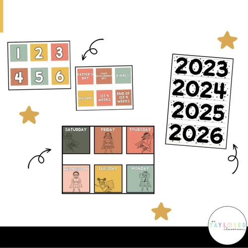 Superhero Calendar Kit | EDITABLE | Superhero Classroom Decor | TPT