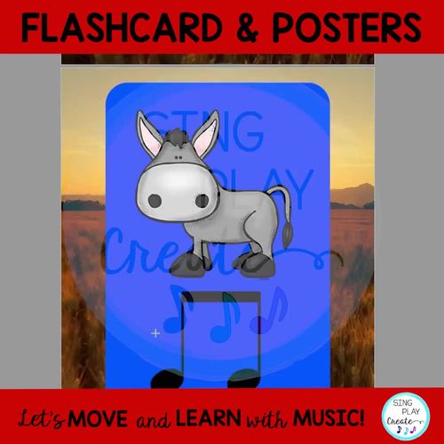 Farm Animal Rhythm Activities Half Notes BUNDLE: Video, Google Apps ...