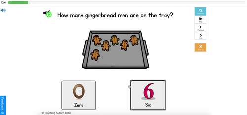 Gingerbread Man Activities | Counting Boom Cards by Teaching Autism