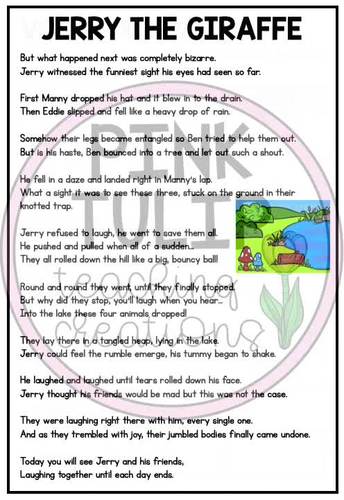 Jerry the Giraffe - Story and Reading Comprehension Pack | TpT