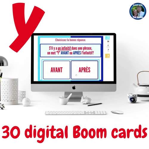 French Pronoun Y Boom Learning™ Digital Task Cards Activity pronom ...
