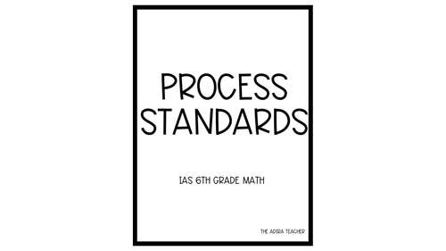 Indiana State Standards 6th Grade Math "I Can" Statements with Topic ...