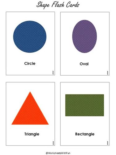 2D Shapes Flashcards Printable, Flash Cards for Preschool, Morning Work ...