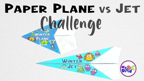Paper Airplane vs Jet Challenge Winter STEM Activity | TPT