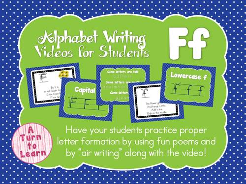 Alphabet Writing Video - Ff by A Turn to Learn | TpT