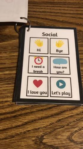 Daily Living Communication Cards for ABA, Portable AAC Boards, & Autism ...