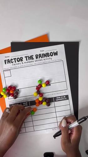 Factors and Multiples Activity: Factor the Rainbow (4.OA.4) | TPT