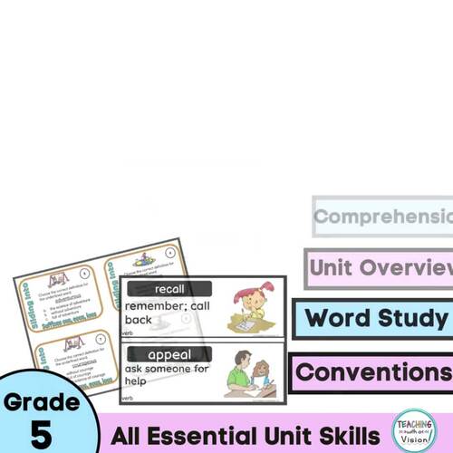 myView Grade 5 Unit 3 Bundle 2 Vocabulary Word Study Comprehension ...