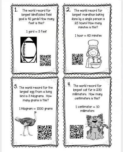 World Record Converting Measurements Using Proportions and Unit Rates ...