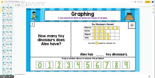 1st Grade Graphing Digital Math Game for Google Slides PowerPoint Seesaw