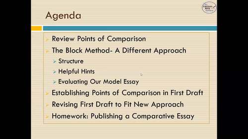 Academic Writing The Comparative Essay Part 3 by The Language Arts Gallery