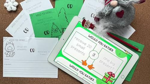 Winter & Christmas 50 Would you Rather Questions | No Prep Print & Digital