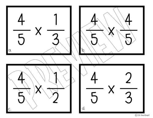 Estimating Products for Multiplying Fractions Write the Room | TPT