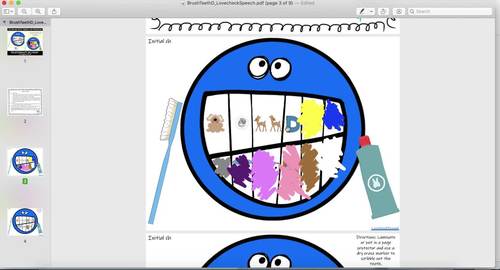 NO PRINT Articulation /d/ Brush Your Teeth Activity All Positions