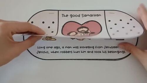 Parable of the good samaritan bible story booklet craft sunday school ...