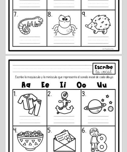 Las vocales- Hojas de trabajo by La Maestra Pati Bilingue | TPT