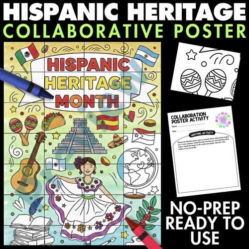 Hispanic Heritage Month Collaborative Poster Art Activity Bulletin ...