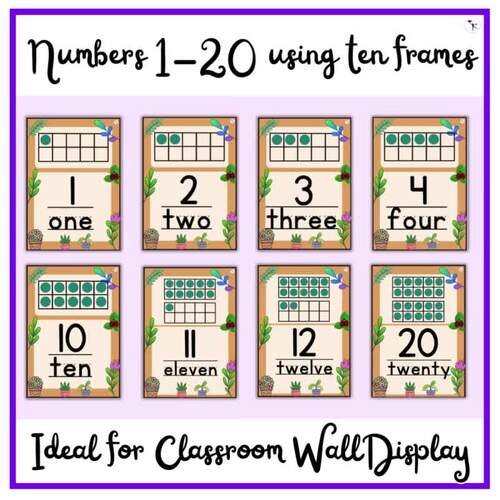 Number posters 1-20 & 10-100 for Pre-K - 2nd Grade Plant Classroom ...
