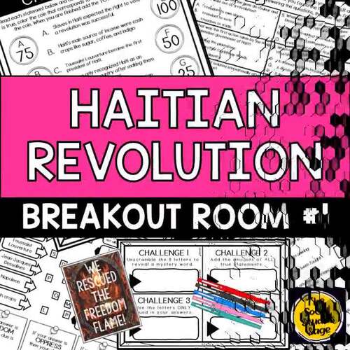 Haitian Revolution Breakout Room - Reading Comprehension Puzzles Activities