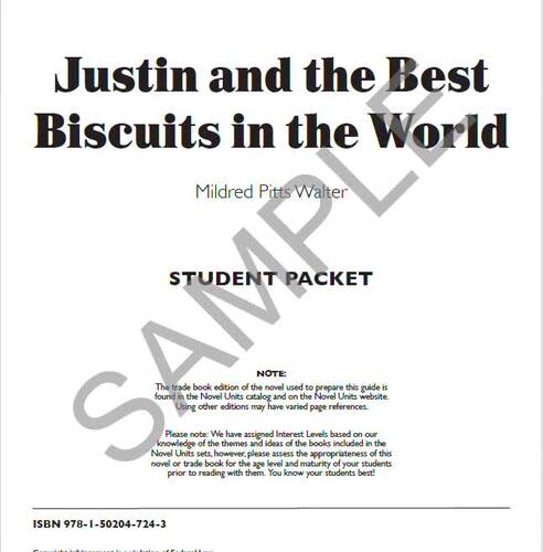 Justin and the Best Biscuits in the World Novel Units® Student Packet